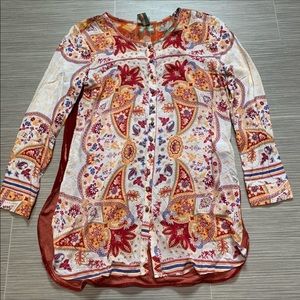 Aratta | Tops | Aratta Burned Tulips High Low Top | Poshmark